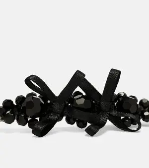 Simone Rocha Embellished Hair Clip - Black