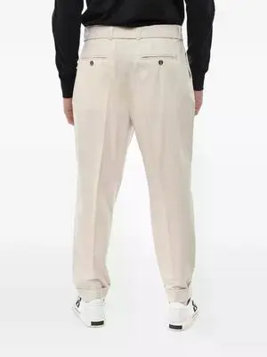 PAOLO PECORA Belted Pleated Trousers