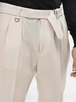 PAOLO PECORA Belted Pleated Trousers