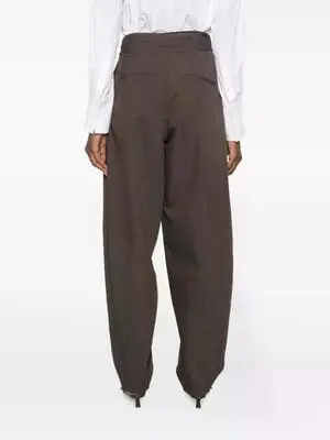 RÓHE Wrap-style Twist-detail Trousers - Brown