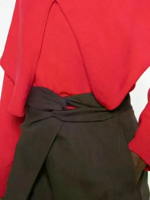 RÓHE Wrap-style Twist-detail Trousers - Brown