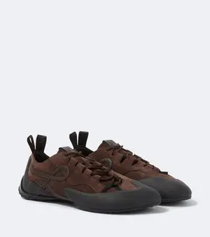 Loewe Grip Anagram Suede Sneakers