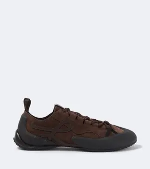 Loewe Grip Anagram Suede Sneakers - Brown