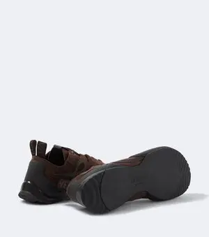Loewe Grip Anagram Suede Sneakers - Brown