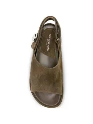 SERGIO MORETTI FIRENZE Slingback Sandals - Brown