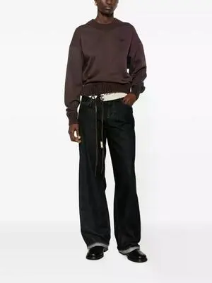 Closed Ribbed-trim Logo-embroidered Sweatshirt