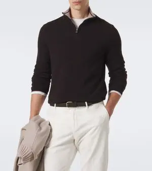 Fedeli Cashmere Half-zip Sweater