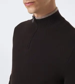 Fedeli Cashmere Half-zip Sweater