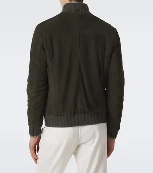 Fedeli Cashmere-trimmed Suede Jacket
