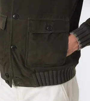 Fedeli Cashmere-trimmed Suede Jacket