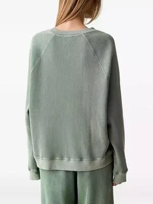 American Vintage Waffle Knit Cotton Sweater