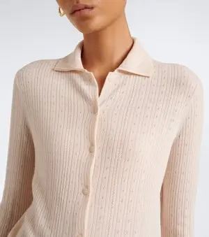 Vince Pointelle Wool Cardigan