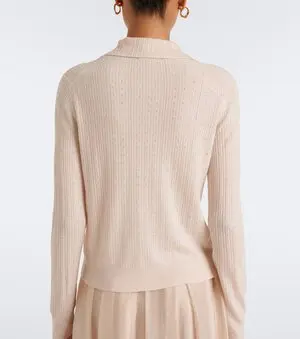 Vince Pointelle Wool Cardigan