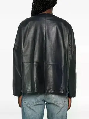 FORTE_FORTE Bead-embellished Leather Jacket