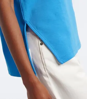Loewe Asymmetric Cotton-blend T-shirt - Blue