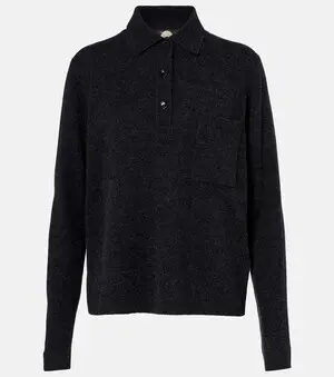 Jardin Des Orangers Wool And Cashmere Polo Sweater - Grey