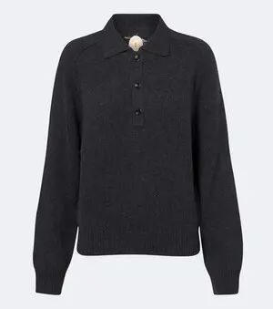 Jardin Des Orangers Wool And Cashmere Polo Sweater - Grey