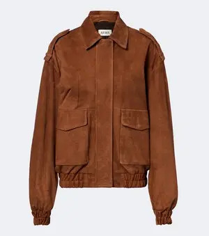ARMA Suede Blouson Jacket - Brown