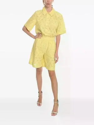SAMSOE SAMSOE Perforated Pattern Elasticated Waist Shorts