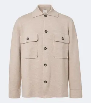ALLUDE Knitted Wool And Cashmere Cardigan - Beige
