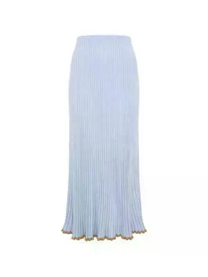 Gabriela Hearst Kavya Midi Skirt - Blue