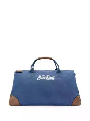 MC2 SAINT BARTH Logo-embroidered Shoulder Bag - Blue
