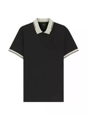 BOSS Tipped-trim Polo Shirt - Black