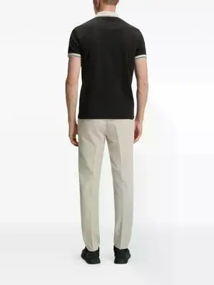BOSS Tipped-trim Polo Shirt - Black