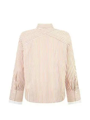 MOORER Striped Long Sleeve Shirt