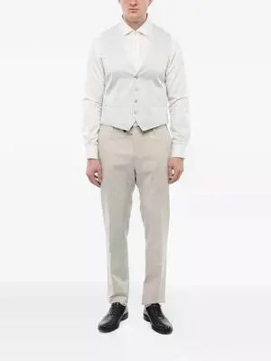 Corneliani Single-breasted Martingale Waistcoat - Grey