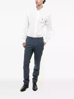Corneliani Tailored Cotton Trousers - Blue