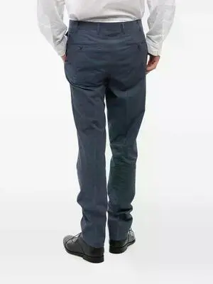 Corneliani Tailored Cotton Trousers - Blue