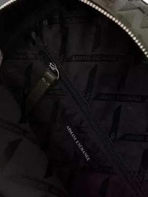 Armani Exchange Logo-debossed Pebbled Backpack