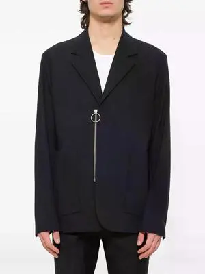 WOOYOUNGMI Zip-detail Notched-lapel Blazer - Blue