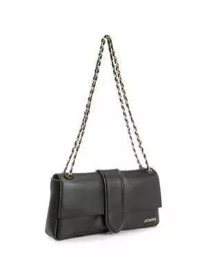 Jacquemus The Bambino Chaîne Leather Shoulder Bag - Black