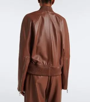 Sportmax Leather Bomber Jacket