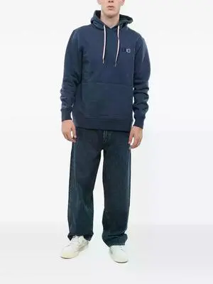 EDEN PARK Logo-embroidered Drawstring Hoodie - Blue