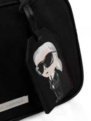 Karl Lagerfeld Logo-strap Luggage Tag Shoulder Bag