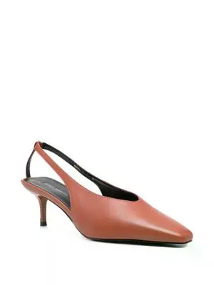 SERGIO MORETTI FIRENZE Pointed-toe Slingback Pumps - Brown