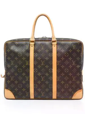LOUIS VUITTON 2007 Monogram Porte Documents Voyage Business Bag - Brown