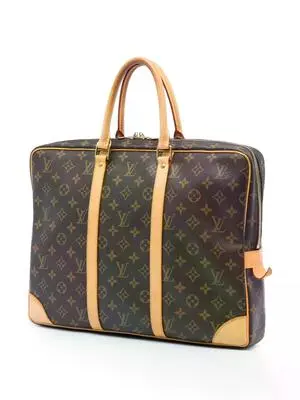 LOUIS VUITTON Monogram Porte Documents Voyage Business Bag - Brown