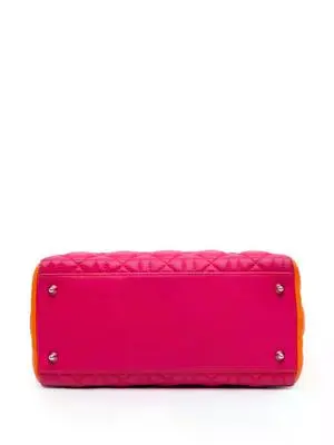 Dior Lambskin Cannage Lady Satchel - Orange