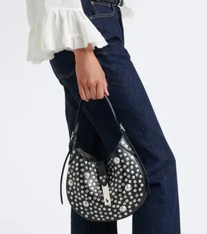 Polo Ralph Lauren Studded Leather Shoulder Bag