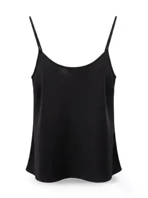 Black Label Sleeveless Spaghetti-strap Top - Black