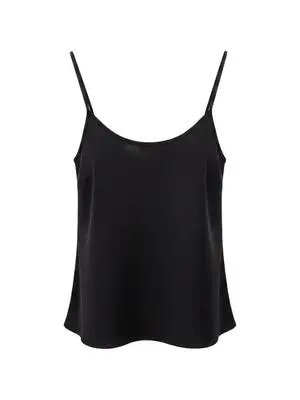 Black Label Sleeveless Spaghetti-strap Top - Black