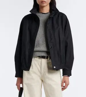 NILI LOTAN Klaire Cotton-blend Bomber Jacket