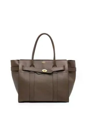 Mulberry 2015-2026 Small Grained Calfskin Zipped Bayswater Satchel - Brown