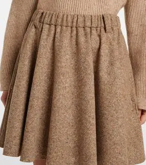 Brunello Cucinelli Monili Wool-blend Miniskirt