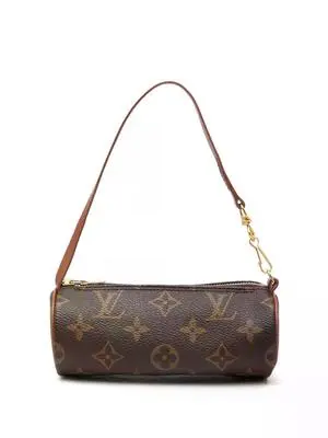 LOUIS VUITTON 1990-2000 Monogram Papillon Pochette Handbag - Brown