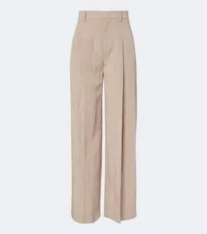 Vince Pleated Wide-leg Pants - Beige